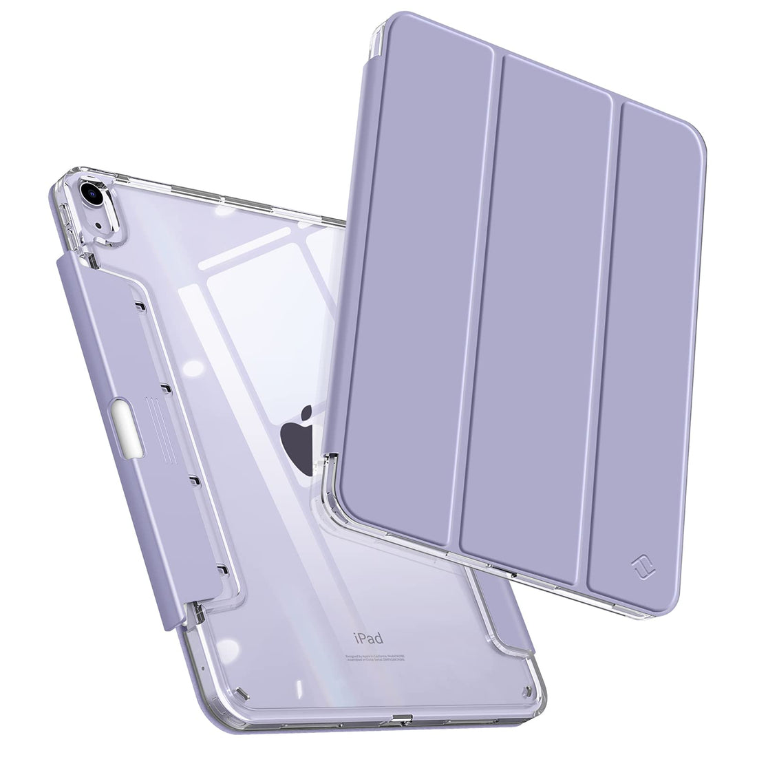 iPad Smart Folio - Clear Case-iPad Pro 12.9 / iPad Air M2/M3/Purple